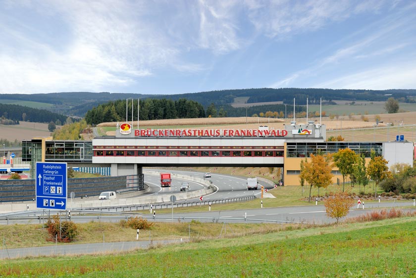 Von Marokko über die A9 in den Frankenwald - Tank & Rast